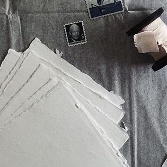 Handmade cotton rag paper deckle edge | Fabulous Fancy Pants